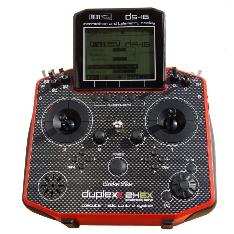 JETI DS-16 II Carbonline duplex Multimode, Red edition - Pakket